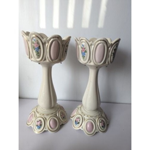 Accents | Victorian Mantel Lusters Set Lustre Lustres Antique Vintage ...